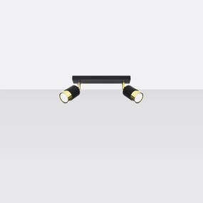 Sollux Lighting Stropní svítidlo NERO 2 černé/zlaté