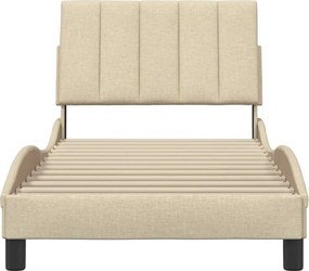 Rám postele bez matrací Hanko krémově 80x200 cm textil 3310354