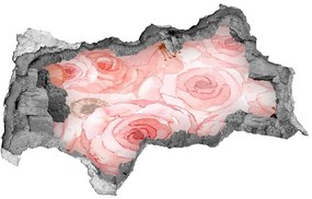 Wallmuralia 3D díra na zeď Květinový vzor 95x73 cm