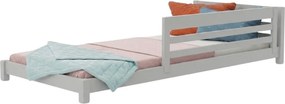 Benlemi Nízká dětská jednolůžková postel TULY s čelem Zvolte barvu: Světle šedá, Zvolte rozměr: 120x180 cm, Zvolte zábranu: S přední zábranou