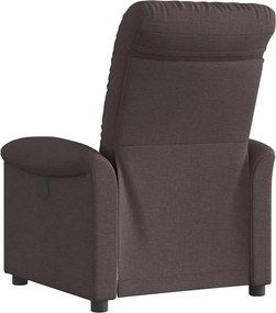 Elektrické polohovací křeslo tmavě hnědé textil 3303239