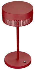 LED stolní lampa Mesh, baterie výška 30 cm červená