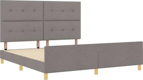 Rám postele s čelo Taupe 180 x 200 cm textil 3344750