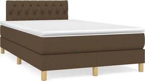 Box spring postel s matrací tmavě hnědá 120x200 cm textil 3140844
