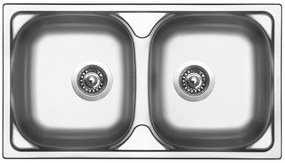 Sinks OKIO 780 DUO V 0,5mm leštěný RDOKL78043525V