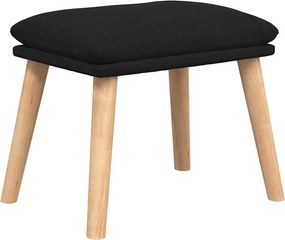 Relaxační křeslo s podnožkou černé textil 3097888
