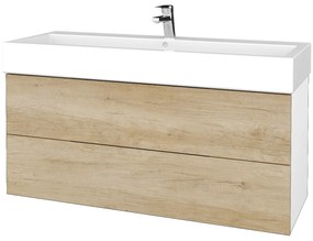 Dřevojas Koupelnová skříň VARIANTE SZZ2 120 Varianta: N01 Bílá lesk / D06 Ořech