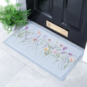 Rohožka z PVC 40x70 cm Blue Wild Flowers – Artsy Doormats