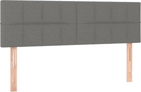 Box spring postel s matrací tmavě šedá 140x200 cm textil 3140058