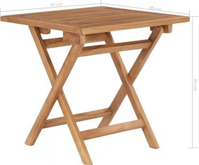 vidaXL Skládací zahradní stůl 45 x 45 x 45 cm masivní teakové dřevo [48977]