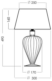 4concepts Luxusní stolní lampa BRISTOL TRANSPARENT COPPER Barva: Bílá