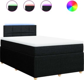 Box spring postel s matrací černá 120x190 cm textil 3289697