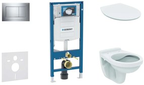 Geberit Duofix - Set předstěnové instalace, klozet Alpha se sedátkem, tlačítko Sigma30, chrom 111.300.00.5 ND6