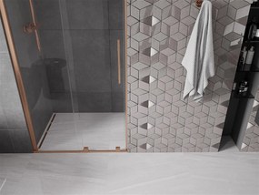 Mexen Velar, posuvné dveře do otvoru 70x200 cm, 8mm čiré sklo, měděná matná, 871-070-000-01-65