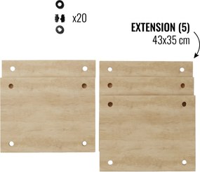 AR Shelving Rozšíření pro nástěnný regál »Deco« (43x35 cm)