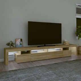 TV skříňka s LED osvětlením dub sonoma 260x36,5x40 cm 3152780