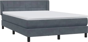 Box spring postel s matrací tmavě šedá 160x210 cm samet 3318118