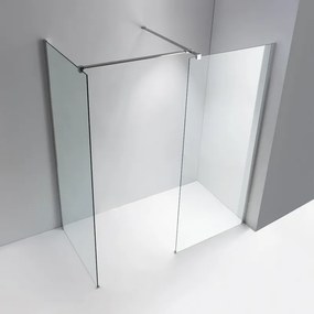 BPS-koupelny 2-dílná sprchová zástěna Walk-in HYD-SH07-D-CR 90x80, chrom/transparent - bez vaničky