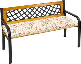 Bellatex Sedák na lavici prošívaný Lísteček Hnědá,Béžová rozměr 40x140 cm