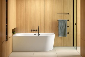 Besco Avita A-line vana volně stojící 150 x 75 cm pravá sifon zlatý akrylát barva bílá VANAVITAL15PZ