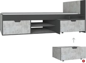 Meblar Postel Nano NA13 Barva: grafit + dub riviera