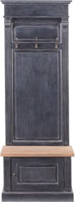 Předsíňová stěna Bradford 79x41x210 old black &amp; natural