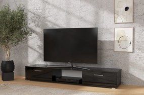Moderní televizní stolek Belinda Barva: Černá / Černá lesk