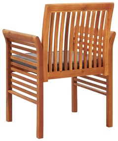 Zahradní jídelní židle s poduškou masivní akáciové dřevo - Default Title