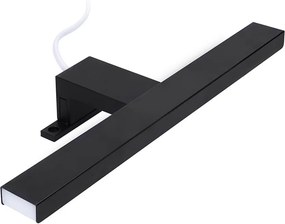 Mereo, Mereo Led koupelnové osvětlení nad zrcadlo, černá, 40 cm, 7 W, 455 lm, 4000 K, IP44, 230 V, MER-CN700B40