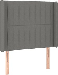 Box spring postel s matrací a LED tmavě šedá 80 x 200 cm textil 3138430