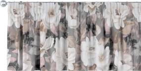 Krátký závěs na řasící pásce barva šedá látka vzorované