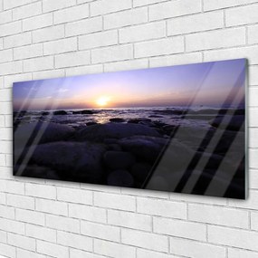 akrylový obraz Kameny Moře Krajina 125x50 cm