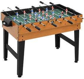 Multiherní stůl HOMCOM 4 v 1, párty herní stůl se stolním tenisem, stolním fotbalem, kulečníkem, stolním hokejem, pro zábavu více hráčů, ocel, přírod…