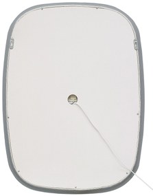 Oválné nástěnné LED zrcadlo ø 78 cm stříbrné BERGERAC Beliani
