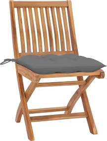 vidaXL Zahradní židle 2 ks podušky masivní teak [3062449] Barva: antracitová