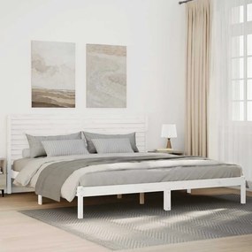 Prodloužený rám postele bez matrace bílý 200 x 220 cm masiv 3309320