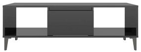 vidaXL Konferenční stolek černý vysoký lesk 103,5x60x35 cm dřevotříska