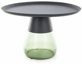 Signal konferenční stolek TIFFANY B černá/zelená, 70cm