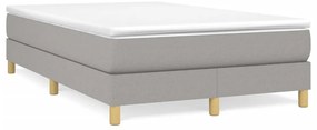 Box spring postel s matrací světle šedá 120x190 cm textil 3269664