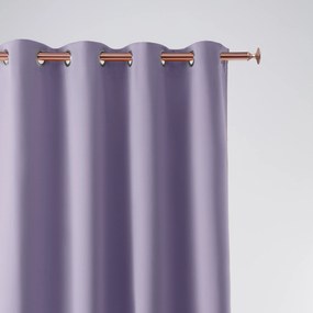 Room99 Hotový závěs na kroužcích AURA Barva: Tmavě růžová/Stříbrná, Velikost: 140 x 260 cm