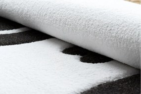 Dywany Łuszczów, Dětský kusový koberec Petit Panda white kruh, 140x140 (průměr) kruh, černobílá, dětský pokoj