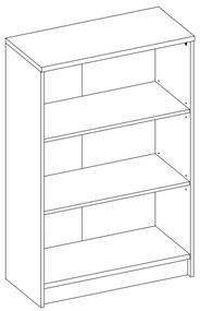 Sconto Regál/knihovna OPTIMUS 35-014-66 bílá