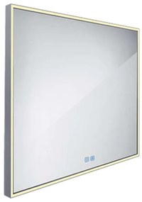 Nimco - Zrcadlo s LED osvětlením, 60x60 cm, dotykový senzor, hliník ZP 13066VX