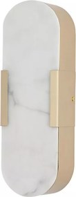 Searchlight 11138GO Nástěnné LED svítidlo OPALINE MARBLE IP44, ZLATÉ 35cm