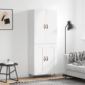 Skříň highboard lesklá bílá 69,5 x 34 x 180 cm kompozitní dřevo