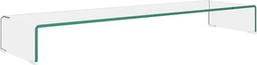 TV stolek / podstavec na monitor čiré sklo 110x30x13 cm 244132