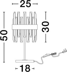 Stolní lampa NOVA LUCE CROWN G9 6X5W 9695122 bez žárovek