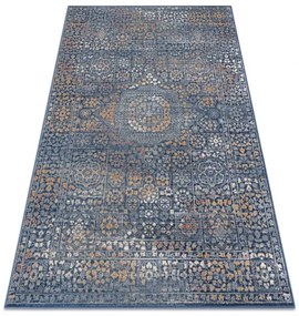 Vlněný kusový koberec NAIN 7708/51911 Klasický moderní modrý pomerančový Rozměr: 200x300 cm