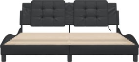 Rám postele s LED bez matrace Zadar černý 180 x 200 cm 3214124