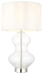 Endon 102676 - Stmívatelná stolní lampa KELDA 1xE27/10W/230V bílá/matný chrom 102676